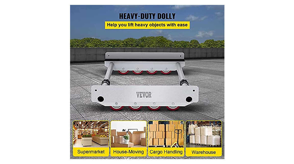 VEVOR Heavy Duty All Terrain Mover Dolly - 1874Lbs Capacity