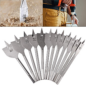 HOHXEN High Speed Steel Wood Boring/Spade/Paddle - Drill Bit Set 12-40mm