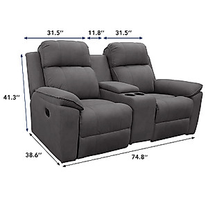 PureFit Recliner Cover, 2 Seat, Water Resistant, Reversible, Non-Slip, Washable, Chocolate/Beige