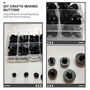 EXCEART Plastic Black Safety Eyes Half Ball Mushroom Buttons Sewing Buttons Eyes Craft 100 Pcs