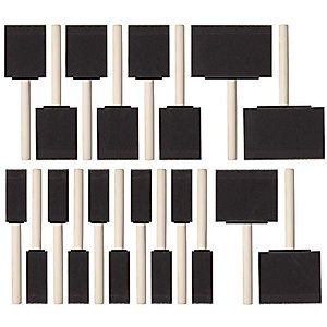 Bates- Foam Paint Brushes, Assorted Sizes, 20 Pack, Sponge Paint Brush, Foam Brushes, Foam Brushes for Painting, Foam Brushes for Staining, Foam Brushes for Polyurethane, Sponge Brushes for Painting
