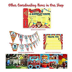 Big Top Circus Happy Birthday Banner Pennant