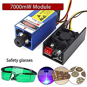 2 in 1 7000mW CNC 3018 Pro Engraver Machine,GRBL Control 3 Axis DIY Router Kit Plastic Acrylic PCB PVC Wood Carving Milling Engraving Machine with Offline Controller+10PCS Router Bit