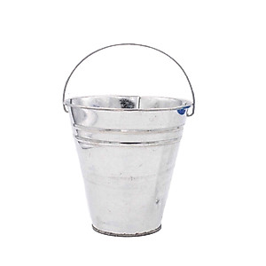 Goldenvalueable 12 Metal Buckets 5 Inch Galvanized Pail for Wedding Decorations, Centerpieces for Party, Garden Planters