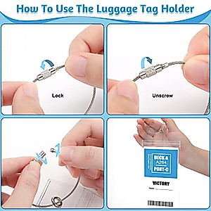 6 Sets Cruise Lanyards, Retractable Carnival Cruise Lanyard with 8 Waterproof Luggage Tag Holders Set, Adjustable Cruise Lanyard with Detachable Badge Holder for Cards Accessories (Vibrant Sailing)