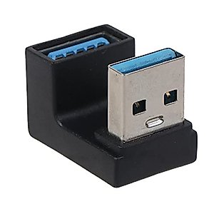 Diarypiece USB 3.0 Male To Female Adapter Connector,180 Degree Up Down Jack Connector for Notebook Laptop