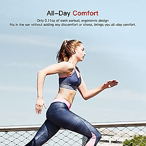 TELSOR Wireless Earbuds for iPhone, Bluetooth Headphones Touch Control Stereo Sound Bluetooth Earbuds with Noise Cancelling Mic for Calls, 30H Playtime, IPX7 Waterproof Earbuds for Android, Black