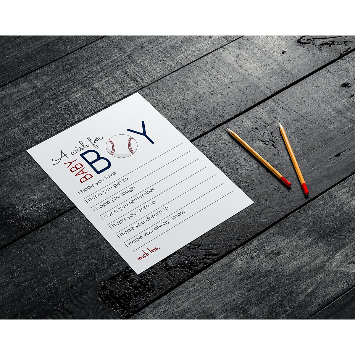 Paper Clever Party Baseball Wishes for Baby, 20 Pack – Cute Words of Wisdom for Baby Boy, Baby Shower Game Planning, Guest Book Alternative, Parents Keepsake Activity, Wishing Well Birthday Ideas