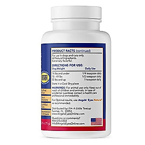 Angels’ Eyes Natural Tear Stain Prevention Sweet Potato Powder for Dogs and cats | For All Breeds | No Wheat No Corn | Daily Support for Eye Health | Proprietary Formula