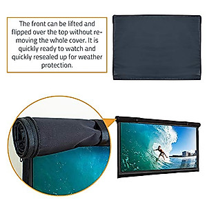 Hentex 40-43 Inch Outdoor TV Cover Waterproof with Zipper Flip Top TV cover (43 Inch) grey
