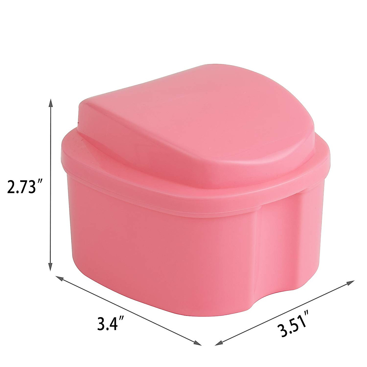 Denture Bath,Denture Holder,Denture Container with Lid,Retainer Container,Denture Case with Brush for Travel,Retainer Cleaning Case