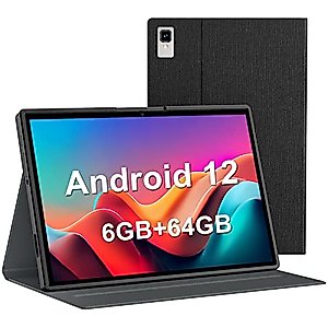Android Tablet, 10.1 Inch Android 12 Tablet, 6GB RAM 64GB ROM, 1TB Expand, Android Tablet with 8000mAh Long Battery, Dual Camera, 5G WiFi, Bluetooth, FHD IPS Touch Screen, GPS, Google GMS Certified