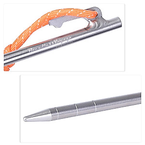 iBasingo 6 pcs Titanium Alloy Tent Pegs Outdoor Camping Awning Tent Stakes Lightweight Tent Nail Ti4012P-20CM