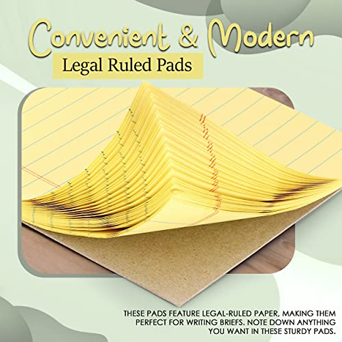 Emraw Yellow Legal Pads 8.5 x 11.75 – Canary Yellow Micro Perforated Edge Legal Ruled Universal 50 Sheets Letter Size Writing Pad (Pack of 3)