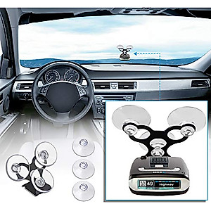 MvToe Radar Detector Suction Cup Mount Holder Compatible with Escort MAX, Max 2, MAX360 (Not for MAX360C Cradle Radar)