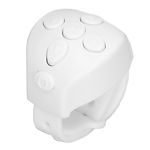 Remote Control, 10M Stable Connection Remote Page Turner Rechargeable Adjustable Size Support Mainstream Apps for iPhone (White)