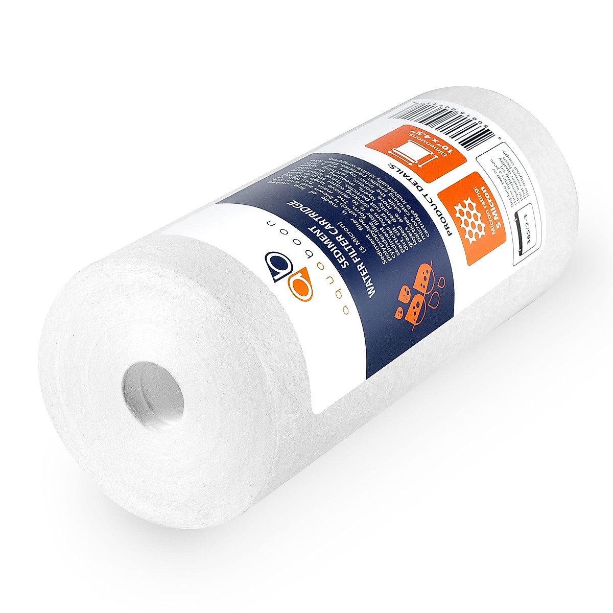 Aquaboon 5 Micron Water Filter 10 x 4.5 - Big Sediment Water Filter - Whole House Water Filter Replacement Cartridge Compatible With W15-PR, DGD-5005, GXWH35F, GXWH30C, HD-950, WFHD13001B (12 Pack)