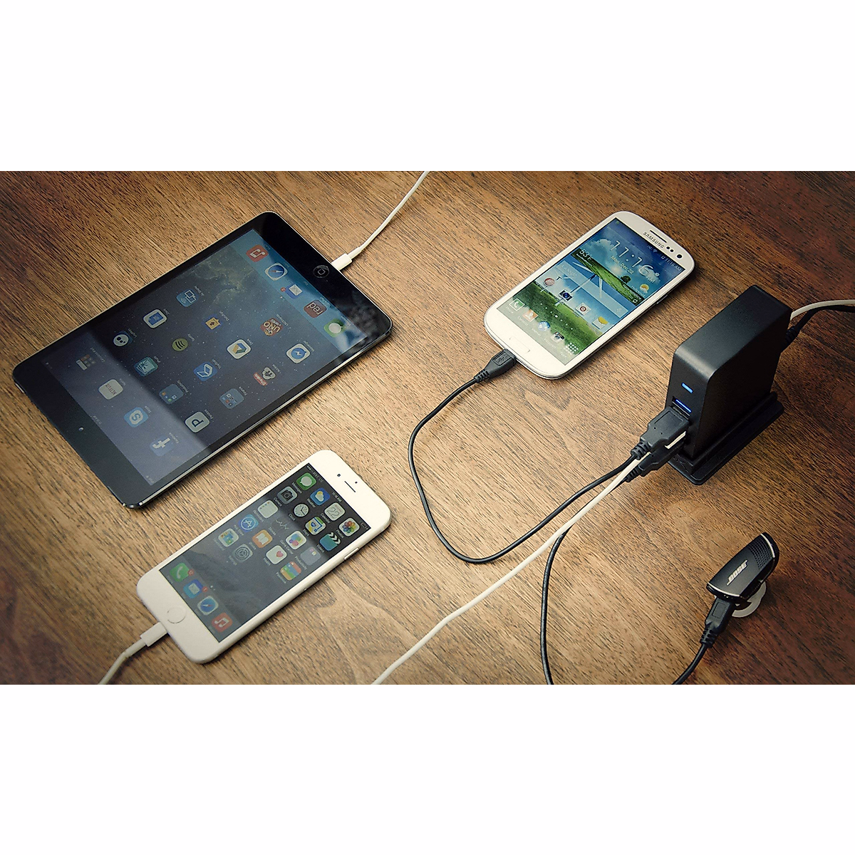 7 Port USB 3.0 HUB + 2 Charging Ports with 12V/4A Power Adapter + USB 3.0 4 Bay 2.5” Hard Drive/SSD Docking Station with Fan