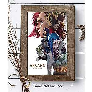 Christ-EZ Anime cartoon Arcane League of Legends Movie Poster Cool Wall Decor Art Print posters for room aesthetic - Matte Poster Frameless Gift 11 x 17 inch(28cm x 43cm)
