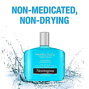 Neutrogena Moisturizing Healthy Scalp Hydro Boost Shampoo for Dry Hair and Scalp, with Hydrating Hyaluronic Acid, pH-Balanced, Paraben & Phthalate-Free, Color-Safe, 12 Fl Oz (pack of 3)