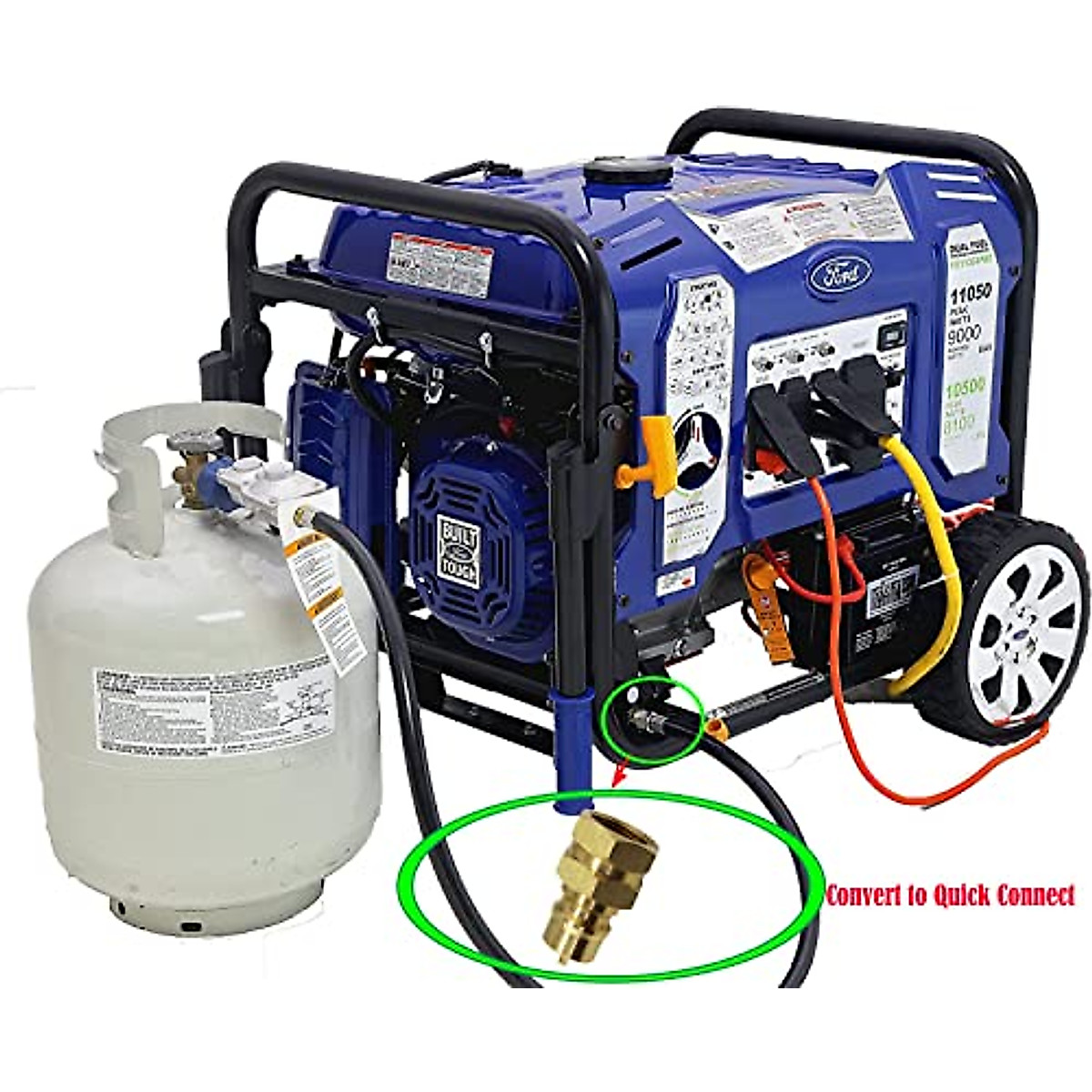 MENSI 3/4" Female and Male Solid Brass Dual Fuel Generator Natural Propane Hose Quick Connect Disconnect Fittings Convert for Pipe Natural Gas Supply for Generators 4PCS