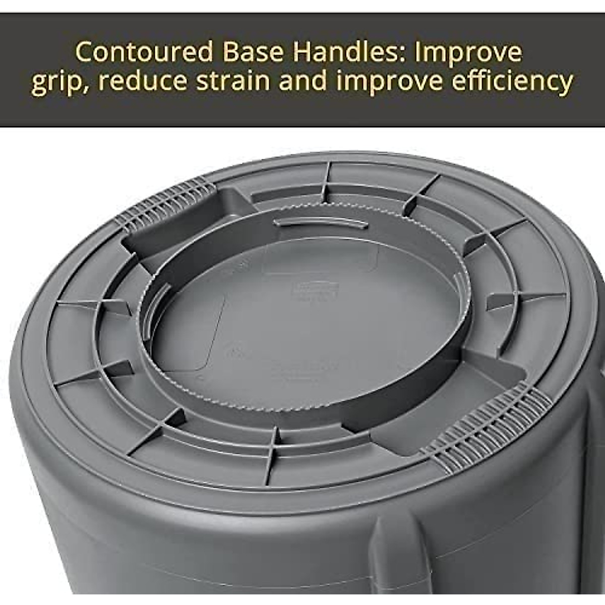 Rubbermaid Commercial 263200GY Round Brute Container Plastic 32 gal Gray (1)