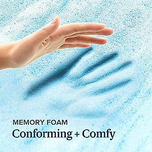 ZINUS 1.5/2/3/4-inch Swirl Gel Cooling Memory Foam Mattress Topper, Cooling Airflow Design, CertiPUR-US Certified (2 in, Queen)