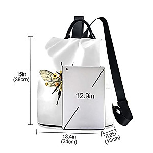 J JOYSAY Bee Backpack Purse for Women Anti-Theft Travel Daypack Fashion Satchel Rucksack Hiking Camping Daypacks for Women Girls Teen