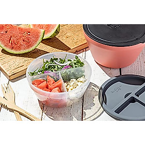 RIGWA LIFE |Custom Removable Inserts for RIGWA Food Containers | Meal Prep Bowls | Divided Food Storage Containers with Lids | Divide & Conquer (Set of 2) |