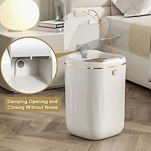 homary Automatic Trash Can 5 Gallon Touchless Motion Sensor Trash Can White Smart Garbage Can for Bathroom Kitchen Office