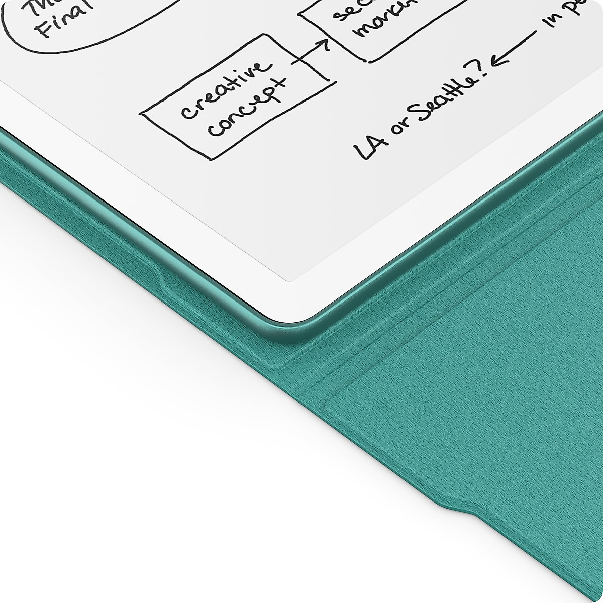 Introducing All-New Plant-Based Leather Folio Cover with Magnetic Attach, Designed with Sustainability in Mind for New Amazon Kindle Scribe