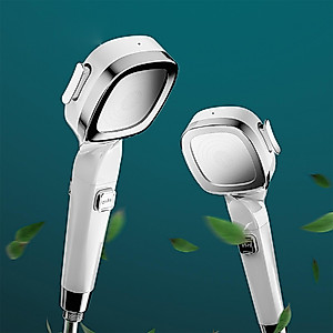 Fufafayo Pressurized Showerhead Four-Speed Pressurized Bathtub Shower Detachable Shower Head Shower Spray Bathroom Shower Head Cosmetic Nozzle with Overhead Spray Function