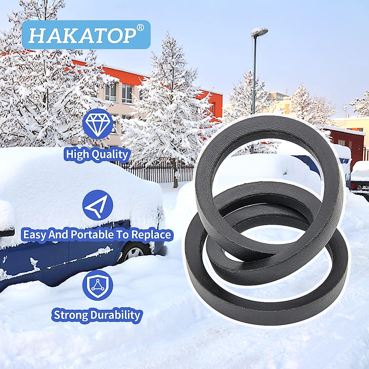 71-5381 Snowthrower Auger Drive Belt Replaces Toro 71-5380, Murray 37X132, 760928MA (3/8" X35")