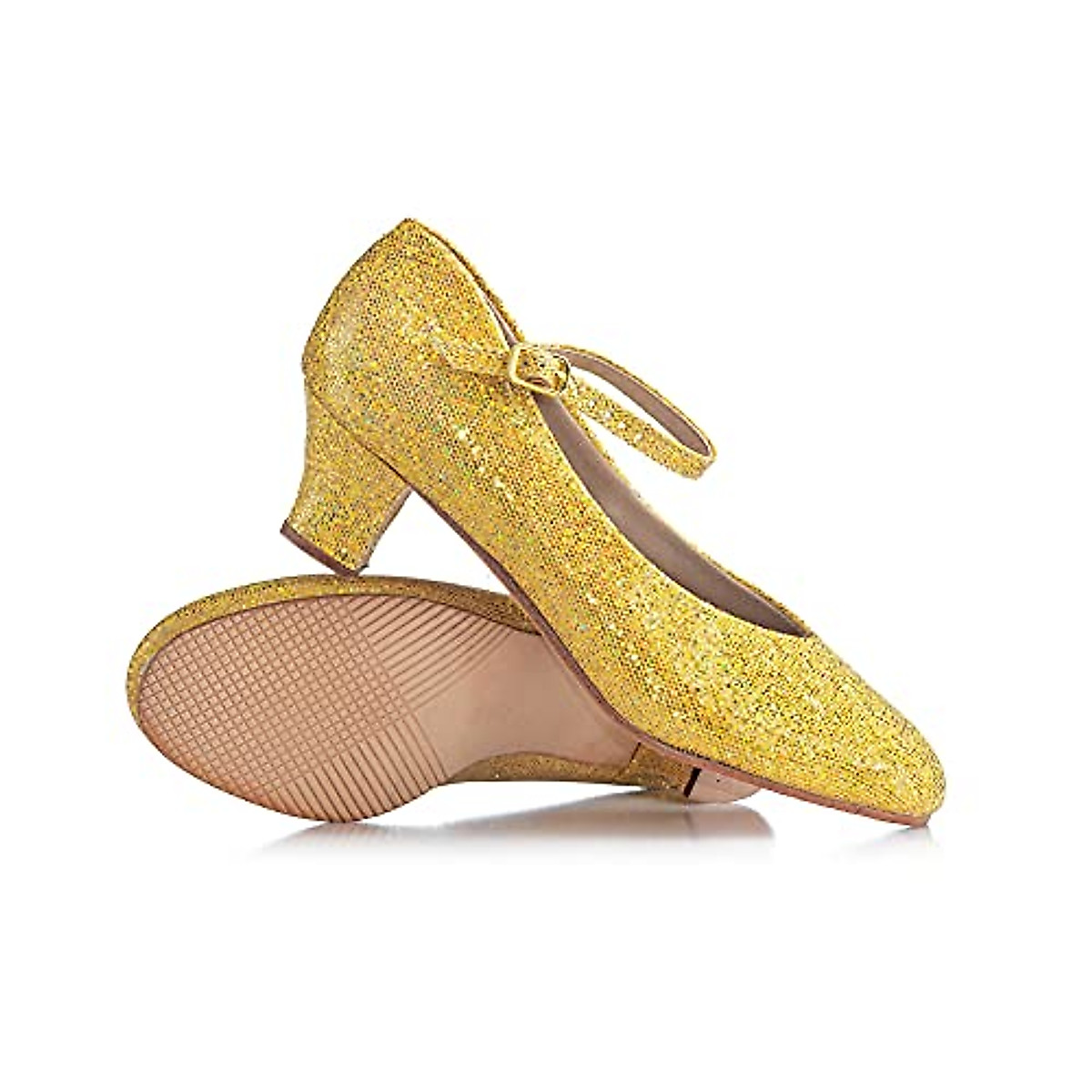 Theatricals Womens Starlite 1.5" Glitter Character Shoes Gold 07.5M T3115