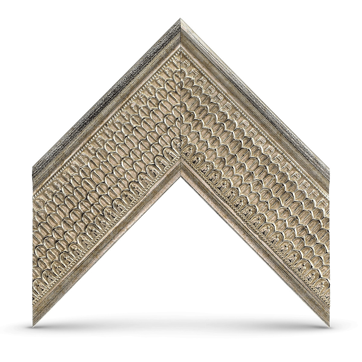Deco TV Frames - Gatsby Silver Smart Frame Compatible ONLY with Samsung The Frame TV (3" Color Chip, 3" Sample)