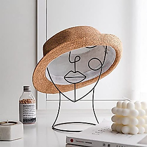 FM2018XSL Metal Wire Statue Ladies Hat Rack Stand Hat Holder Hat Organizer, Housewarming Gifts for Home Desk Decorations(No Hat)