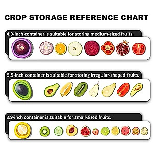 SOOPLEU Avocado Saver and Tomato Holder - Set of 4 Reusable Storage Containers for Fridge - Ideal for Apples, Garlic, Onions, Lemons, and Potatoes