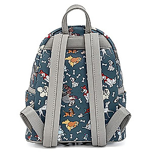 Loungefly Disney Dogs Mini-Backpack Handbag All Over Print Lady Tramp Dalmatians