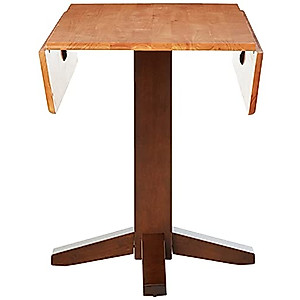 International Concepts Square Dual Drop Leaf Dining Table, 36", Cinnamon/Espresso