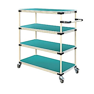 AAGUT 4 Inch Brake Stem Casters 1/2"-13x1-1/2", Swivel Stem Caster, Grey Wheel Industrial Castors Heavy Duty Replacement for Carts Set of 4