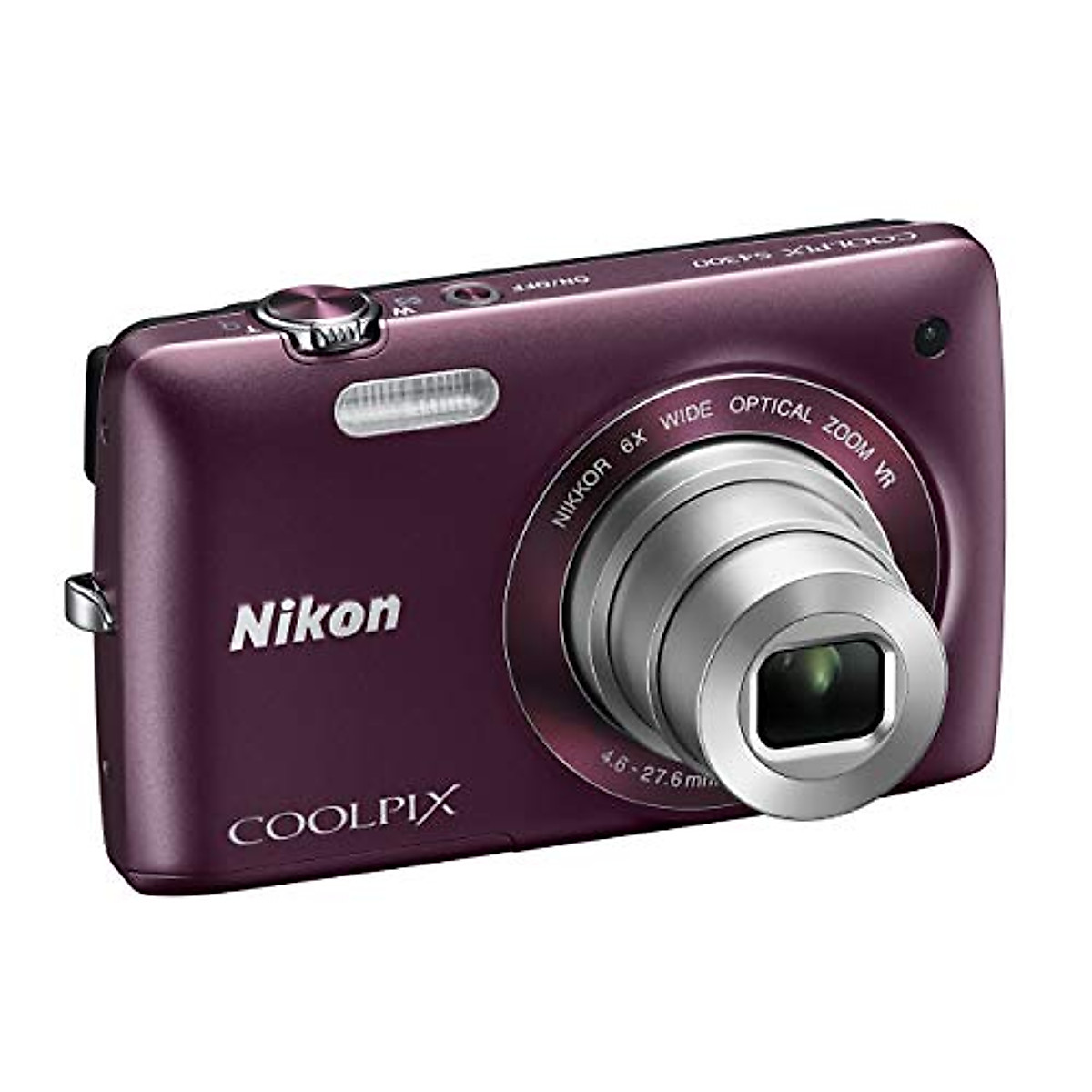Nikon COOLPIX S4300 16 MP Digital Camera with 6x Zoom NIKKOR Glass Lens and 3-inch Touchscreen LCD (Plum) (Renewed)