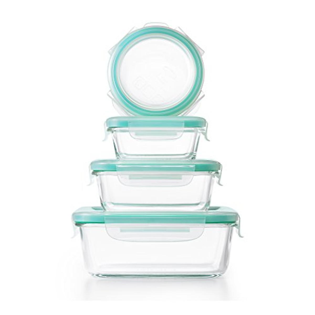 OXO Good Grips Smart Seal , 12 Piece Glass Container Set,Clear