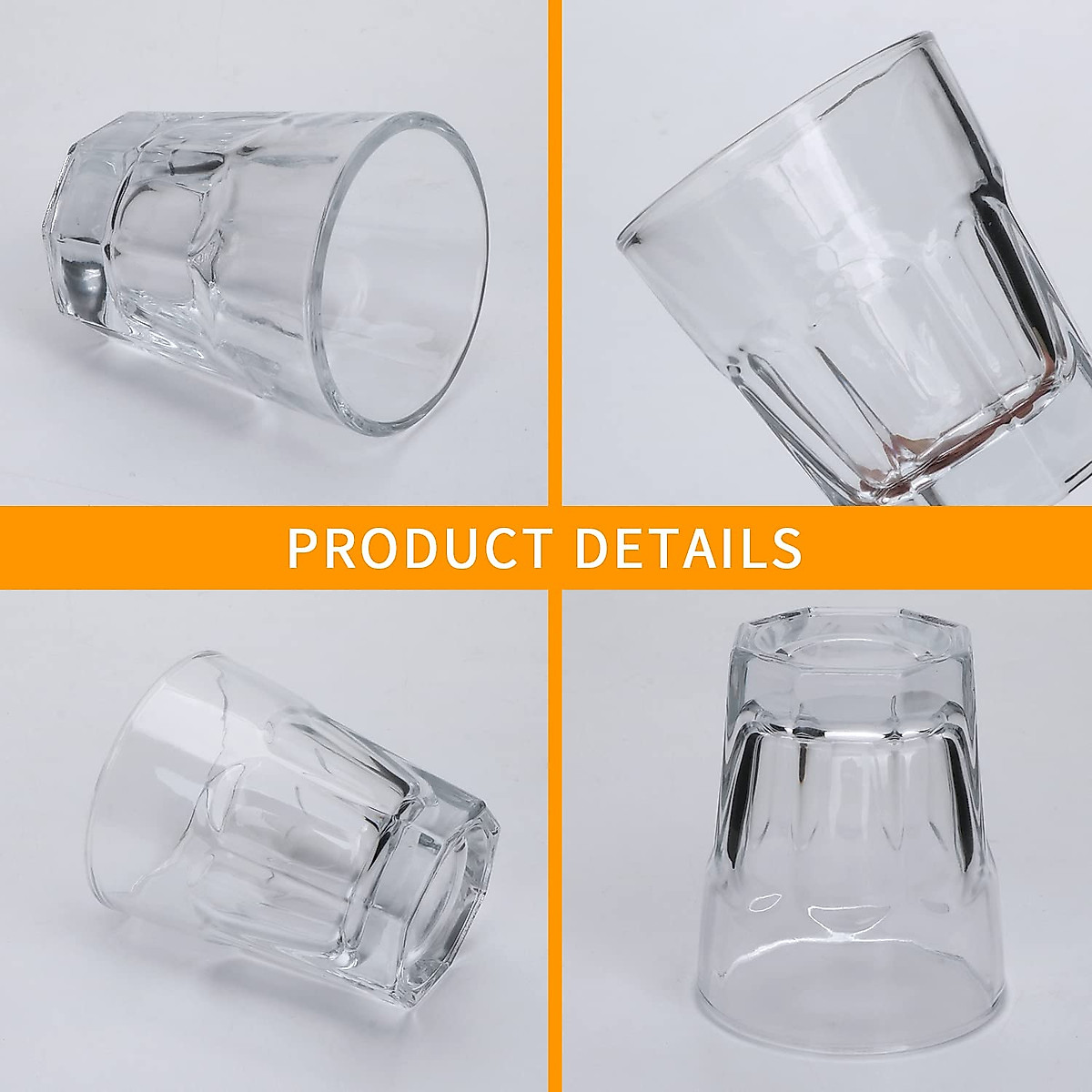 QAPPDA Shot glasses Set,1.6 OZ Mini Glass Cups Espresso Shot Glass Tequila Bar Glass,Clear Shooter Glass Bulk Set of 48,Small Glass Shot Cups with Heavy Base for Vodka,Liquor,Party,Birthday.