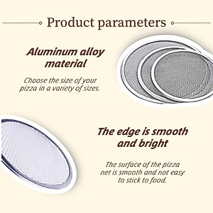 12 Packs Aluminum Alloy Pizza Pan with Holes, 15 Inch Commercial Grade Baking Screen for Oven Round Pizza Tray Pizza Crisper Pan Pizza Baking Tray Bakware for Restaurant Kitchen, Seamless(12,15)