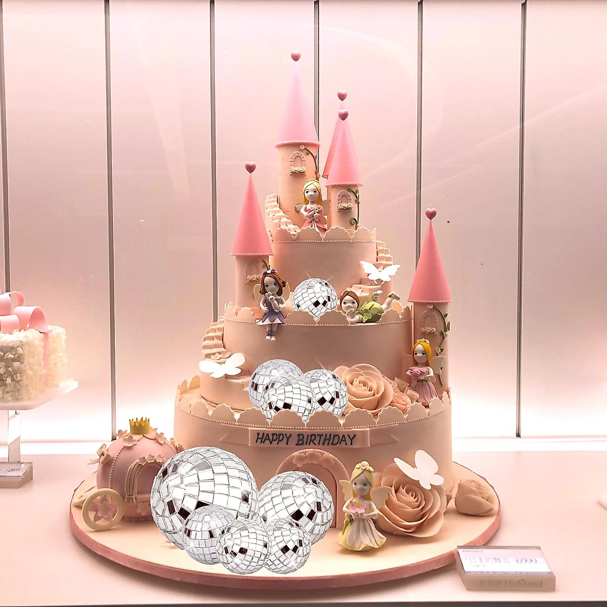 10pcs Disco Ball Cake Toppers, 5 sizes Mini Disco Balls sliver Disco Theme Accessories for Birthday Cake Party 70s Theme Party Favor Cake Disco Ball Party Decorations