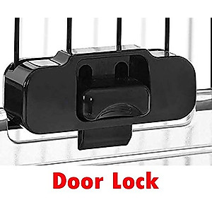 Extra Large Multi-Levels Indoor/Outdoor Small Animal Rabbit Bunny Guinea Pig Hedgehog Ferret Cat Chinchilla Squirrel Habitat Cage with Pull Out Tray Rolling Wheels (32" L x 21" W x 58" H, Black)