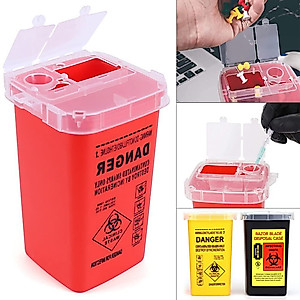 Meokro Needle Recycling Bucket Plastic Container Waste Box Uses: Can Collect Tattoo Needles