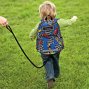 Custom Hippie Vintage Racing Cars Kids Toddler Backpack Race Car Flag Kindergarten Bookbag Personalized Preschool Backpacks Elementary School Bags Reflective Stripes Casual Bag For Children Boys Girls