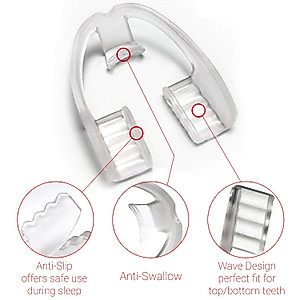 Anti Teeth-Grinding Dental Guard-Ready to use-No Boiling or Molding, Slim, Sleek and Comfortable Works for Upper and Lower Jaw, relieves pain and corrects TMJ and Bruxism