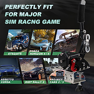 YESHMA 64 Bit Upgrade 2-in-1 USB Handbrake Only for G920 Compatible With Xbox / Xbox series S / Xbox series X + PC Computer System Professional Gaming Peripherals for Racing Games with Non-Contact Plus Hall Sensor.With Clamp